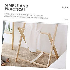 Homoyoyo Clothes Organizer Rack 1pc Simple Hanger Garment Storage Shelf Garment Rack Clothes Wood Rack Cross Wooden Clothing Coat Hanging Stand Clothes Rack