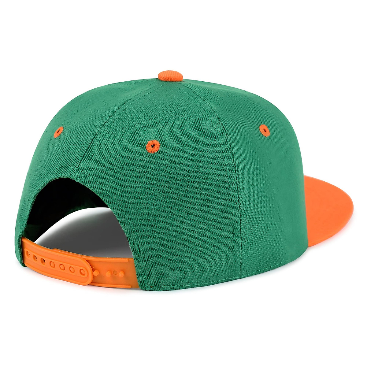 JPAK Money Hip-Hop Snapback Hat Embroidered Green and Orange Two Tone Baseball Cap Bill Dollar