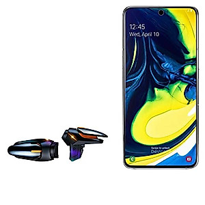 BoxWave Gaming Gear Compatible with Samsung Galaxy A51 - Touchscreen QuickTrigger Auto, Trigger Buttons Autofire Gaming Mobile FPS - Jet Black