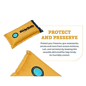 SnapSafe Reusable Dehumidifier Bag 450G, 75908 - Portable, Easy to Use Moisture Absorbers for Gun Safes & Cabinets - Prevent Moisture Damage for Gun Safe Accessories, Firearms in Your Gun Vault