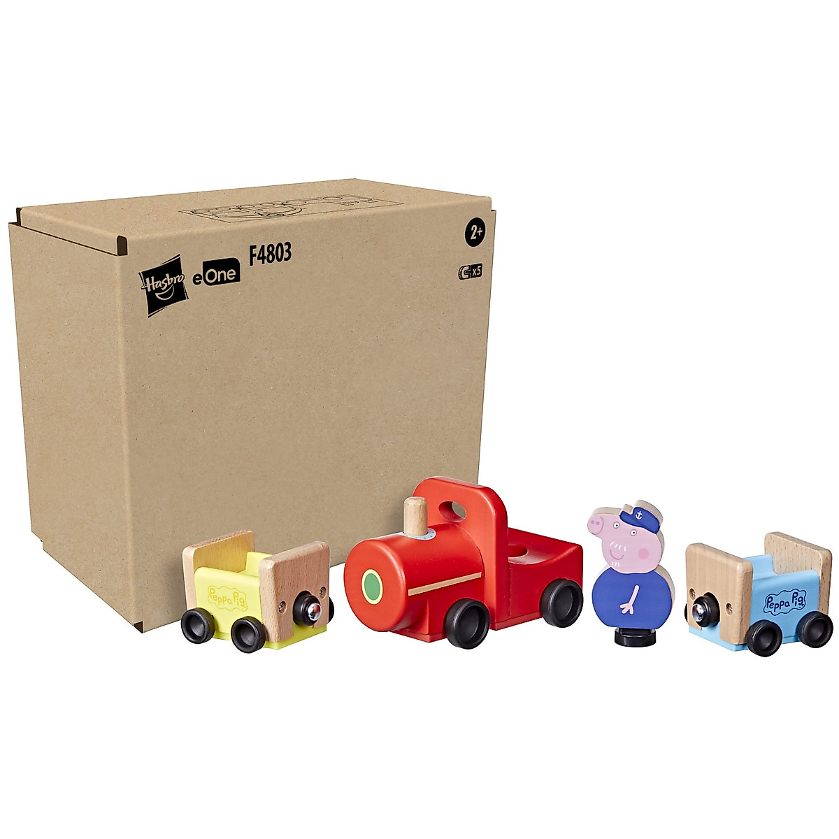 Peppa Pig Toys Wooden Toy Train Made from Responsibly Sourced Wood, Wooden Toys for 2 Year Old Girls and Boys and Up (Amazon Exclusive)