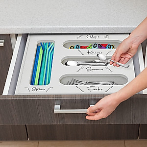 Unistyle Plastic Straws Holder,Bag Clips Organizer,Plastic Spoon Holder,Fork,Knives Clips,Straws Holder,Plastic Cutlery Utensil Holder,Disposable Dish Holder for Wedding,Party,BBQ