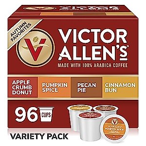 Victor Allen for K-Cup Keurig 2.0 Brewers, Coffee Single Serve Coffee Pods, Autumn Favorites Variety Pack, 96 Count