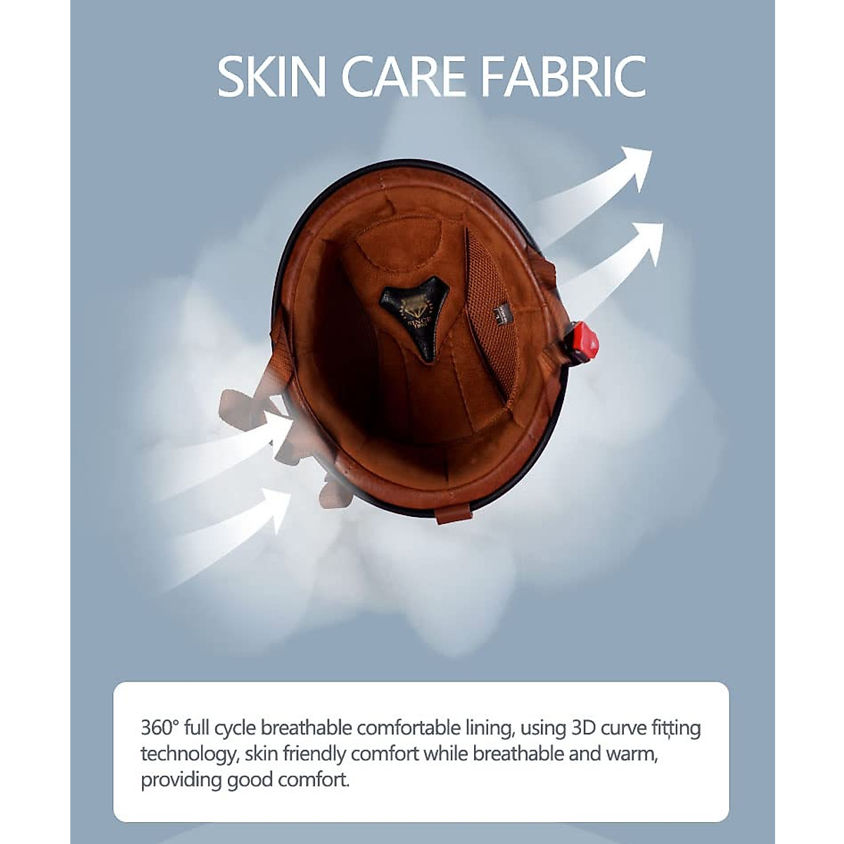 Open Face Motorcycle Half Helmet for Adults, DOT Approved Retro Vespa Helmets, Men’s and Women’s Light Breathable Quick Buckle Fashion Skull Cap Helmet for Street Bike Moped Cruiser -White-58-62CM