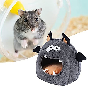 leasote Hamster Sleeping Bed, Bat Shaped Lovely Small Pet Sleeping House Soft Nest Warm Bed Cage for Guinea Pigs Hamsters Ferrets Dwarf Rabbits Rats Hedgehogs Chinchilla Grey