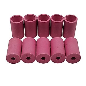 Sandblaster Gun Nozzles 10Pcs Tip Sand Blaster Replacement Cylinder Ceramic Abrasive Nozzles for Blasting (Pink)
