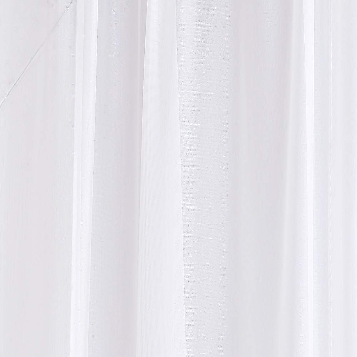 WARM HOME DESIGNS 4 Yards Long White Fabric by The Yard. Our 55" Wide Sheer Bulk Fabric is Great for Bed Canopy Curtains, Wedding Arch Decorations, Window Scarves or Curtain Backdrop. AF White 144"