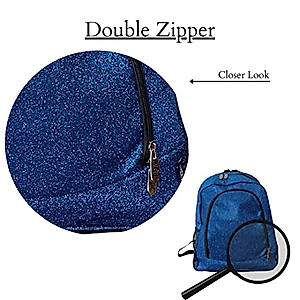 NGIL Canvas School Backpack (Glitter-Royal)