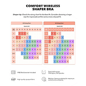 SHAPERMINT Bras for Women - Bras for Women no Underwire, Bralettes for Women Plus Size, Wireless Push up Bra Dark Pink