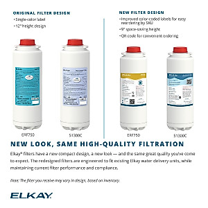 Elkay ERF750 WaterSentry Plus Residential Replacement Filter, White, 1 Count (Pack of 1)