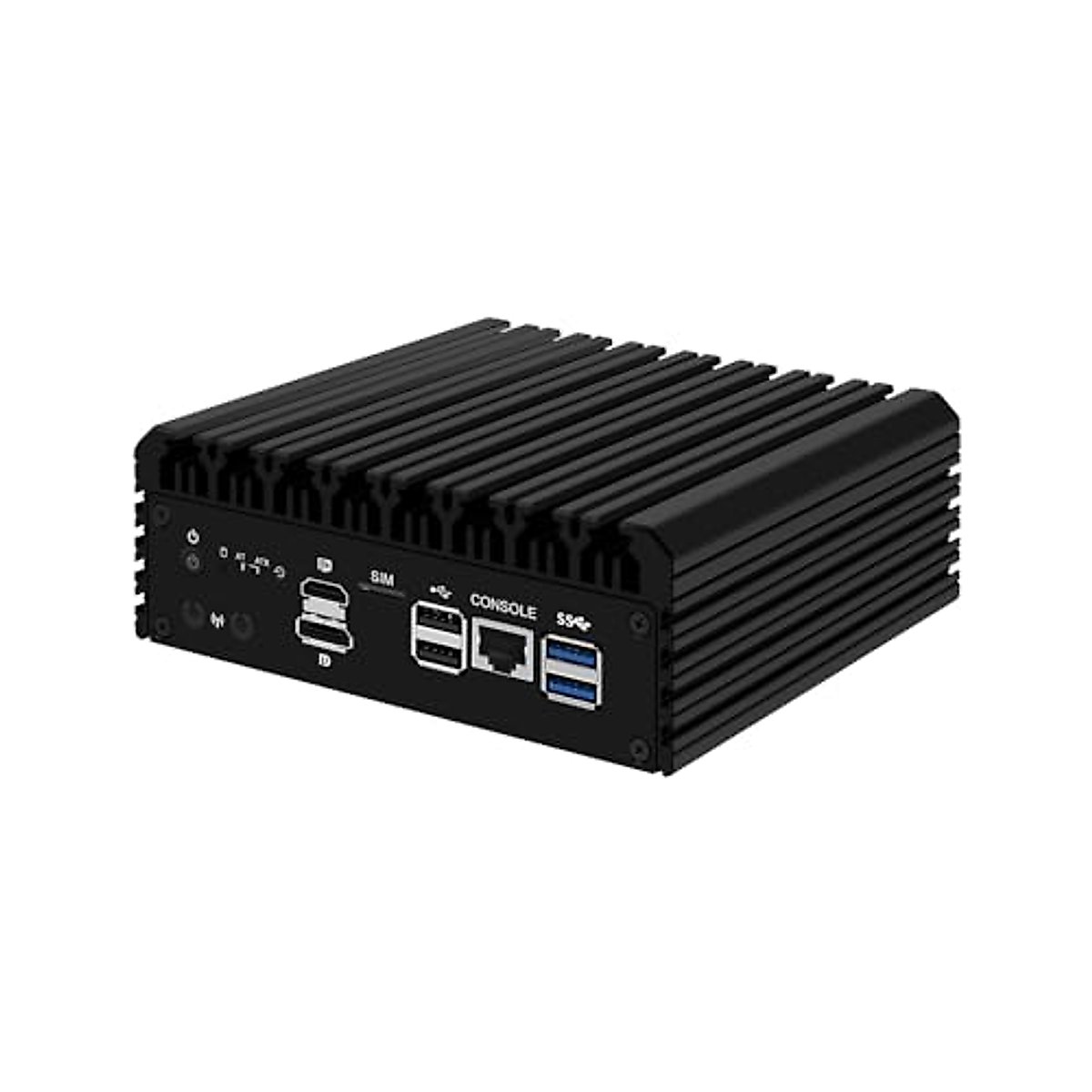 HUNSN Micro Firewall Appliance, Mini PC, VPN, Router PC, Intel J6413, RJ09, AES-NI, 6 x Intel 2.5GbE I226-V LAN, Console, HDMI, DP, SIM Slot, Barebone, NO RAM, NO Storage, NO System