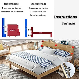 spasaling Headboard Stoppers, 4pcs Adjustable Bed Frame Anti-Shake Tool with Screw Couch Wall Spacer Headboard Stabilizer for Bedside Headboards, Cabinets, Loosening Sofas (1.18''-4.41'')