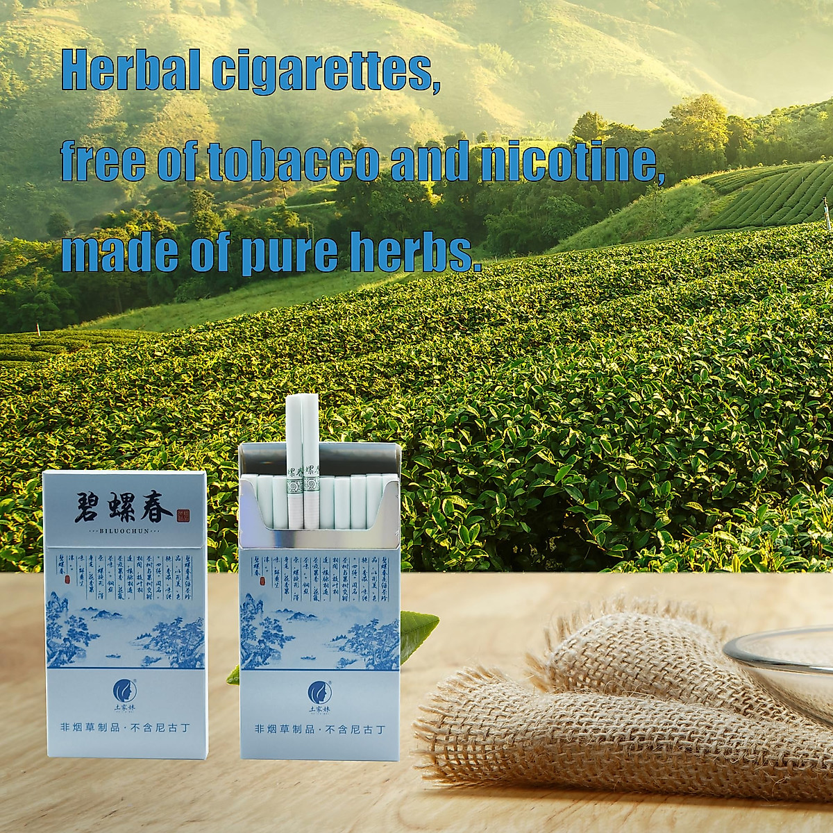 Fetcasy Herbal Cigarettes - Tobacco and Nicotine Free - 2 Packs 40 Smokes