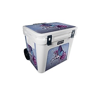 MightySkins Skin Compatible with Yeti Roadie 60 Wheeled Cooler - Lilac Unicorn | Protective, Durable, and Unique Vinyl Decal wrap Cover | Easy to Apply, Remove, and Change Styles | Made in The USA