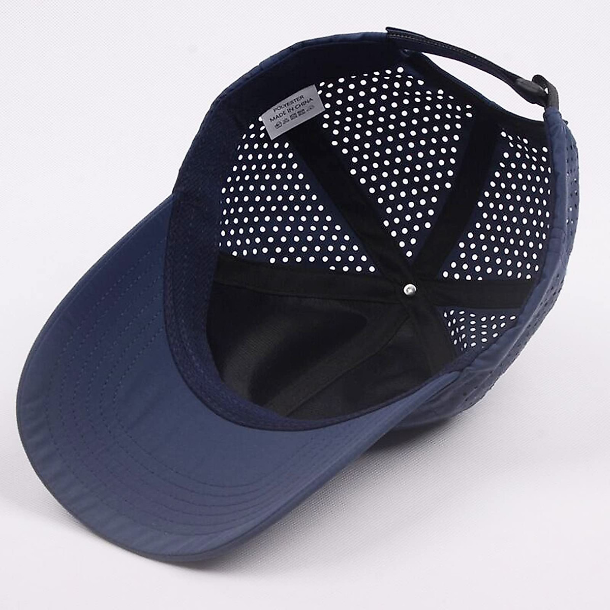 PoKids Men Quick Dry Hat Oversize XL Men Women Baseball Hat Lightweight Mesh Hat Running Outdoor Sport Cap(23.3"-25.5") Blue