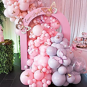 RUBFAC 87pcs Pastel Pink Balloons Different Sizes 18 12 10 5 Inches for Garland Arch, Premium Pink Latex Balloons for Girl Birthday Party Wedding Baby Shower Bridal Shower Decorations