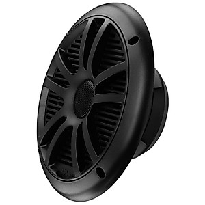 BOSS Audio Systems MR6B 6.5 inch Marine Stereo Boat Speakers - 180 Watts (pair), 2 Way, Full Range, Tweeters, Coaxial, Weatherproof, Sold in Pairs
