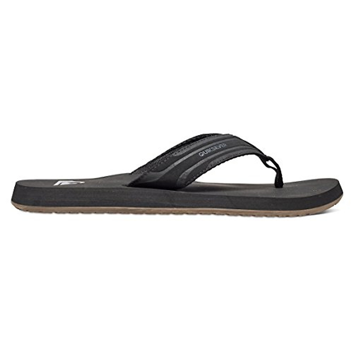Quiksilver Men's Monkey Wrench 3 Point Sandal, Black/Black/Brown, 9 M US