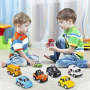 RuiDaXiang Metal Pull Back Cars,8 Pack Mini die cast Toy Cars Set, for Aged 3-6 Year Boys