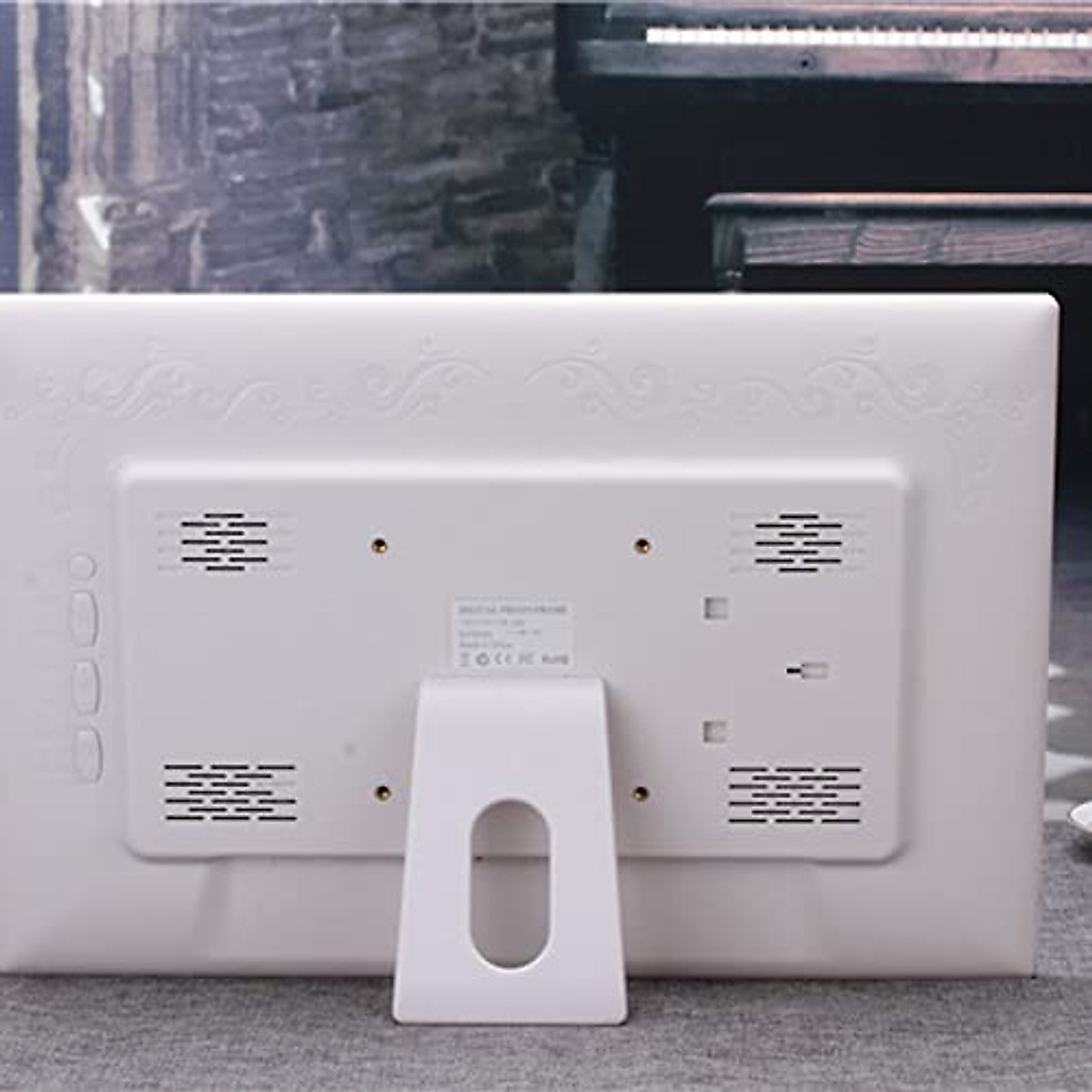 Accessories 22 17 Inch Digital Photo Frame, Elevator Exhibition Shelf Advertising Player, Video Player, Electronic Photo Album (Color : White)