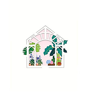 Liif Mother's Day Greenhouse 3D Greeting Pop Up Card For All Occasions, Mother's Day, Father's Day, Anniversary, Thinking Of You, Get Well, Birthday Card for Her, Mom, Wife, Women, Sister | With Message Note & Envelop