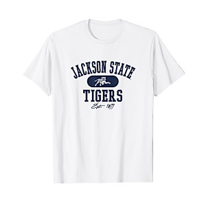 Jackson State Tigers Varsity Logo Officially Licensed White T-Shirt