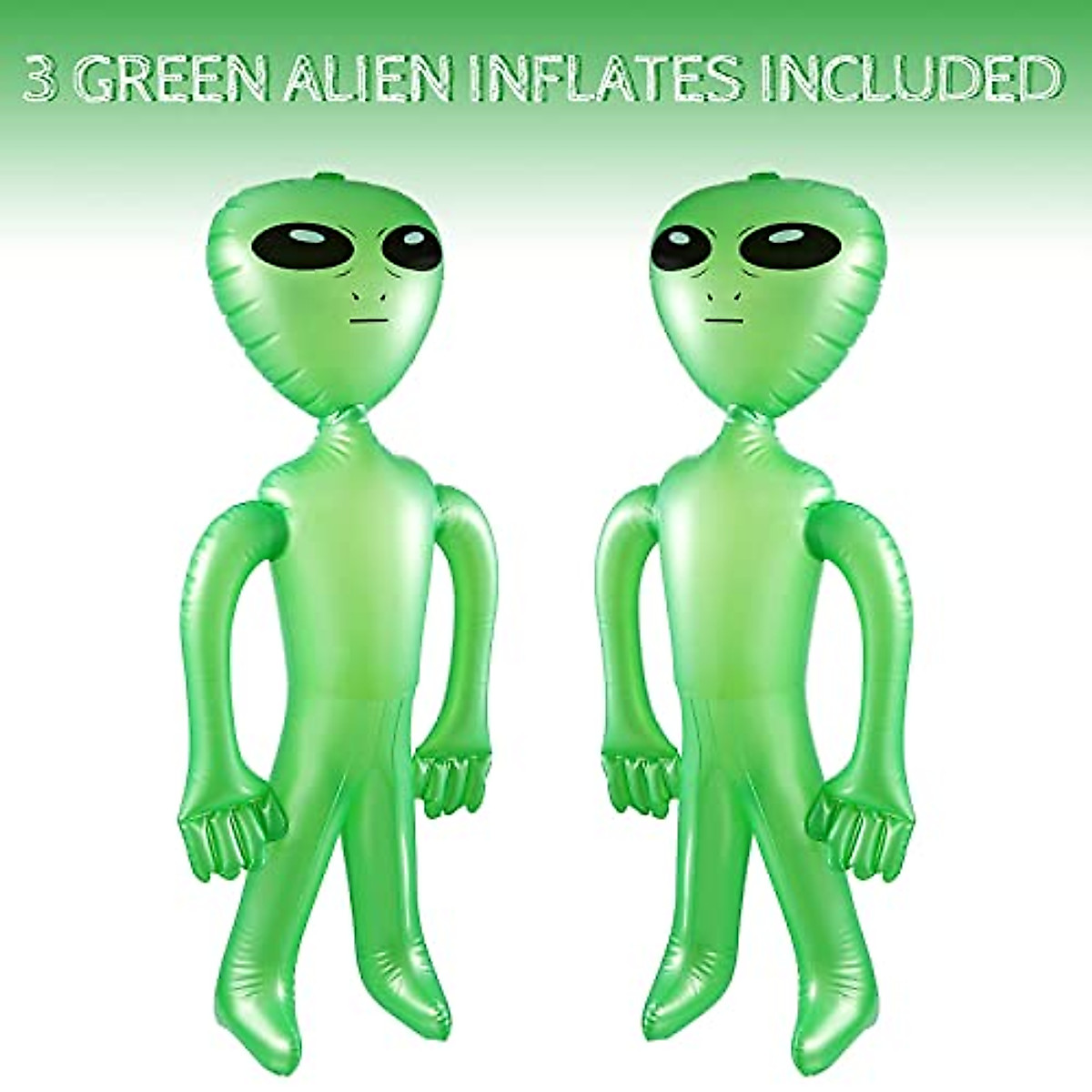3 Pcs 35 Inch Alien Inflates Inflatable Alien Jumbo Alien Blow up Toy for Party Decorations, Birthday, Halloween, Alien Theme Party