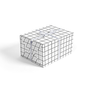 My Little Nest Wrapping Paper Rolls for Birthday Holiday Black and White Square Christmas Gift Wrapping Paper 3 Rolls-23 x 58 inch Per roll