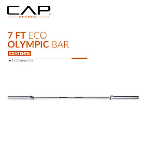 CAP Barbell Classic 7-Foot Olympic Bar, Chrome - New Version (OBIS-85)