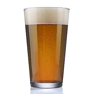 Luminarc Pub Beer Glass, 16-Ounce, Set of 9 (Buy 8, get 1 Free)