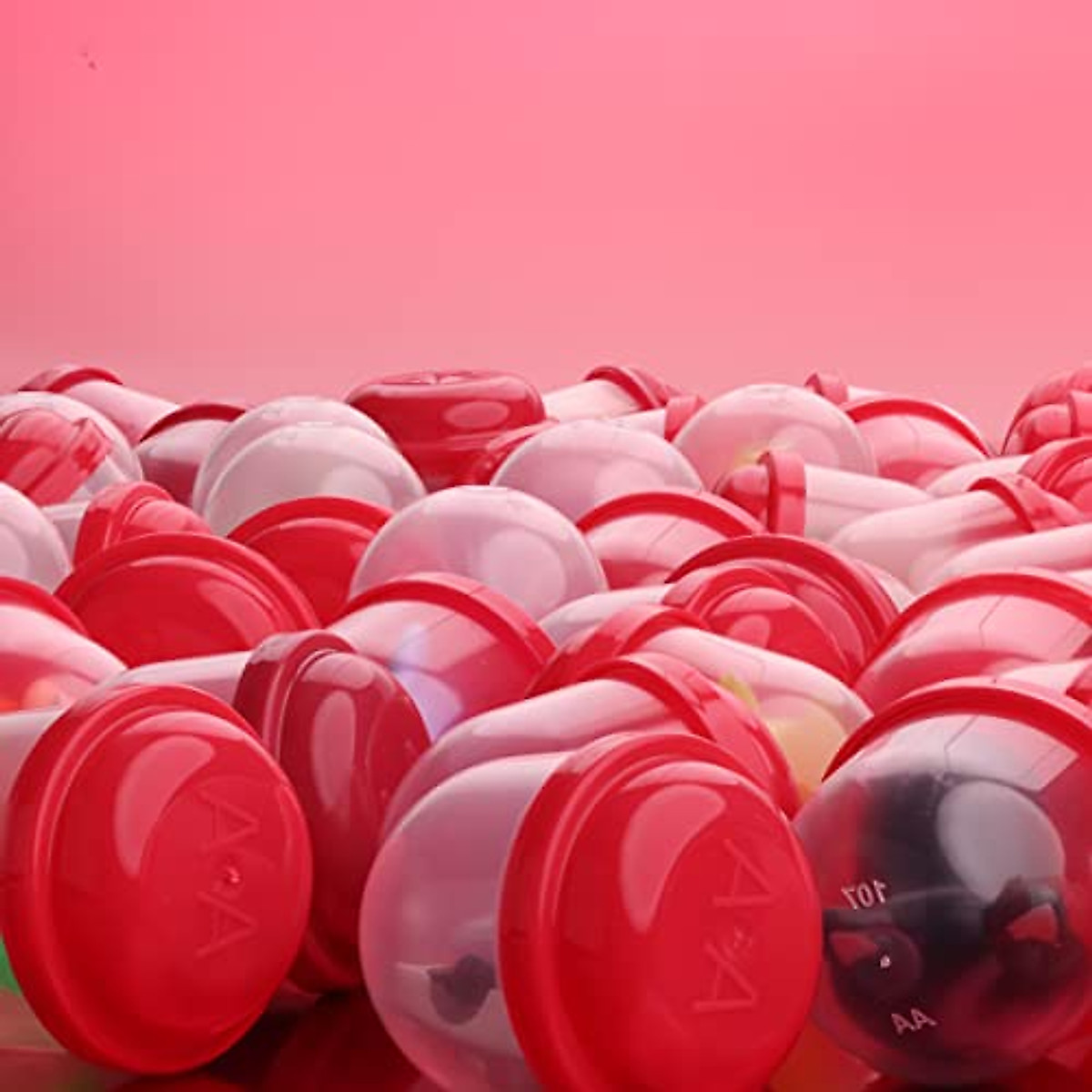 Vending Machine Capsules - 1.1 Inch Tiny Frosty Clear-Colored Acorn Capsules - 30 Pcs Empty Toy Capsules - Plastic Capsules for Toys - 28 mm Prize Machine Capsules - Small Colored Containers