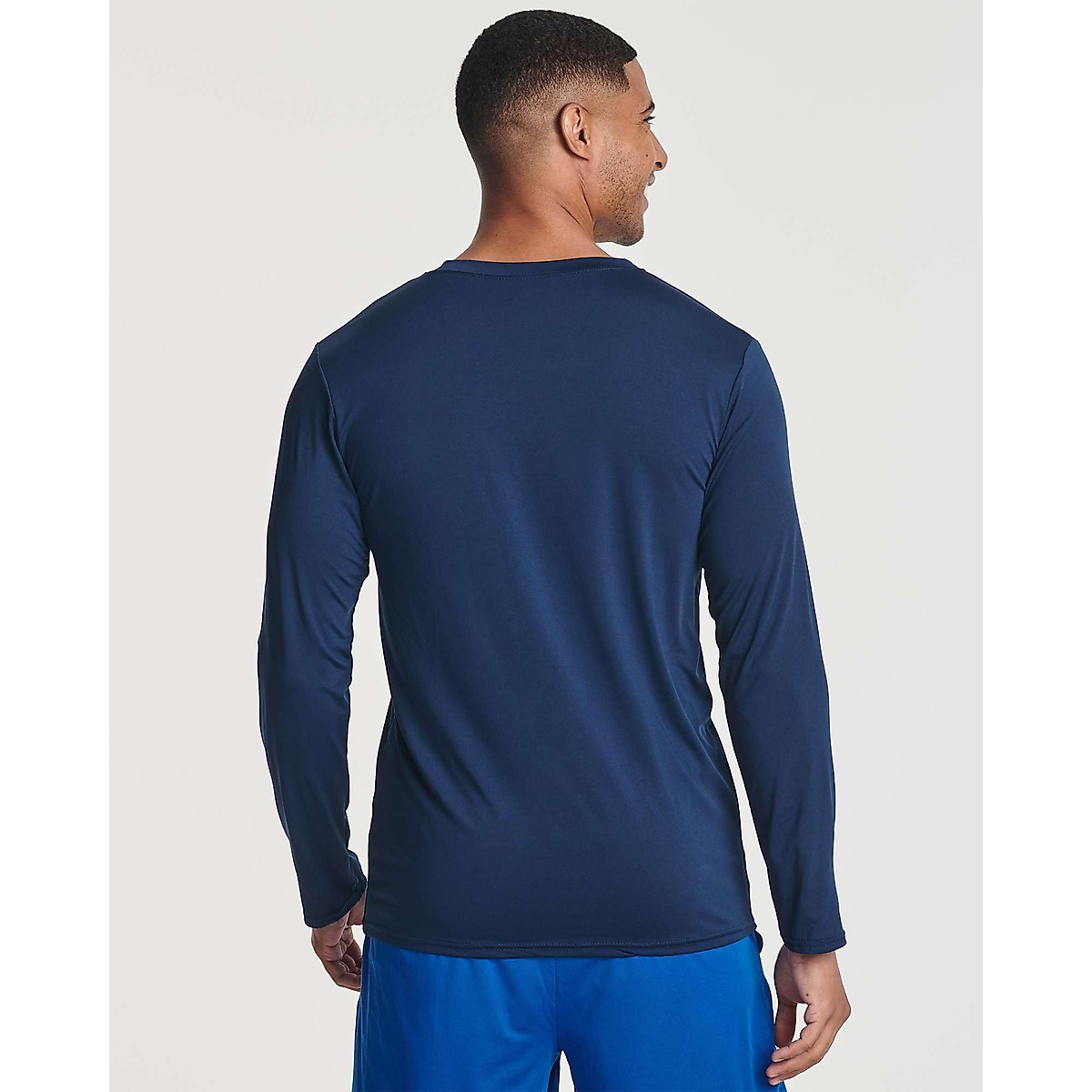 Real Essentials 4 Pack Mens Long Sleeve Shirts T-Shirt Fishing Athletic Workout Hiking UV UPF SPF Sun Protection Work Quick Dry Dri Fit Gym Tee Shirt Active Running Sport Tops Camisas Construction