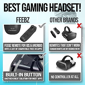 Video Glasses - VR Headset for Android Phones with Bulit in Button - for Kids | Grey 1