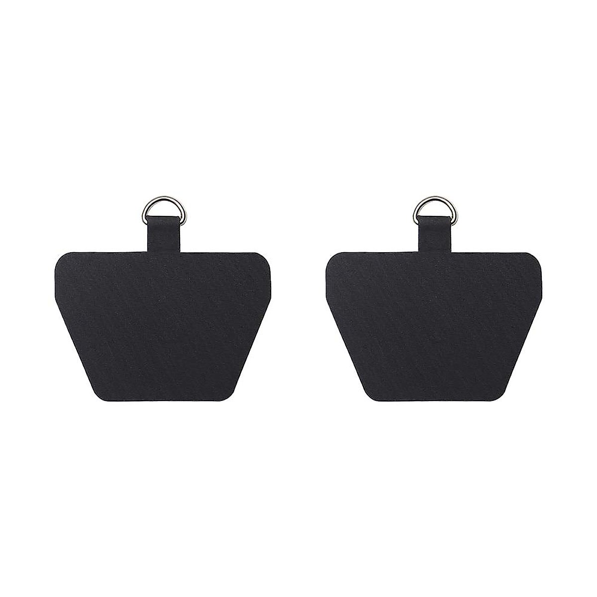 SS Phone Lanyard Patch Tab 2 Pack Universal Tether Tab Replacement Part for Smartphone Safety Tether System (Black)
