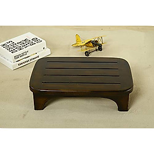 URFORESTIC Solid Wood Bed Step Stool Super Large/Bedside Steps for High Beds/Solid Wood Super Sturdy Hold Up to 500 LBS (Dark Walnut)