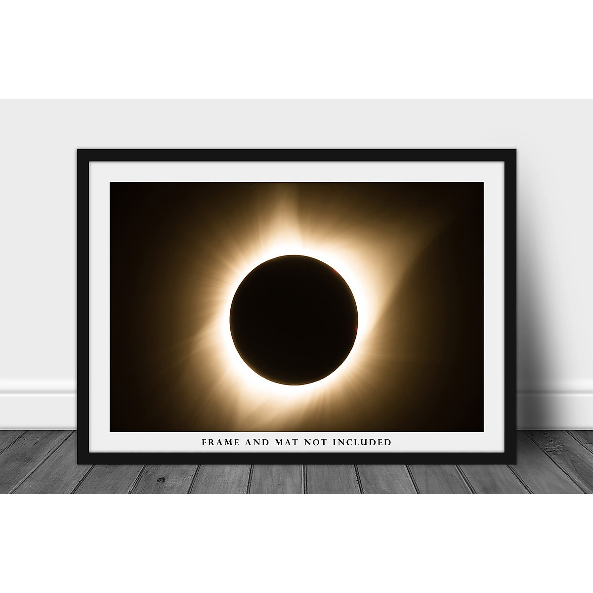 Celestial Photography Print (Not Framed) Picture of Total Solar Eclipse at Totality Sun Moon Wall Art Science Nature Decor (5" x 7")