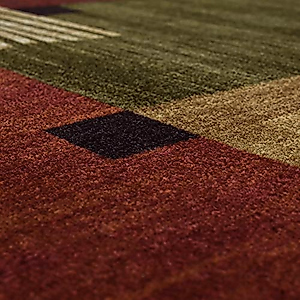 Mohawk Home Alliance Modern Geometric 5' x 8' Area Rug - Red - Perfect for Living Room, Dining Room, Office