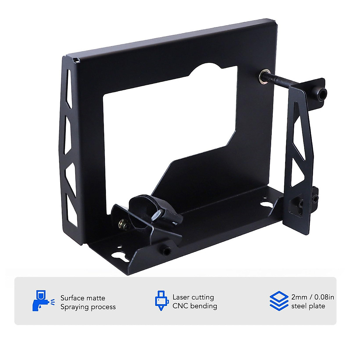 Planer Stand, Electric Planer Flip Support Shelf, Electric Hand Planer Steel Plate Compact Black Matte Painted Stable Structure for DIY