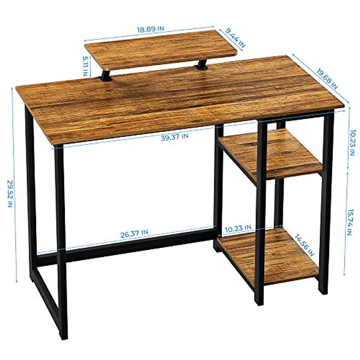 GreenForest Folding Desk No Assembly Required with Small Computer Desk 40 inch Home Office Work