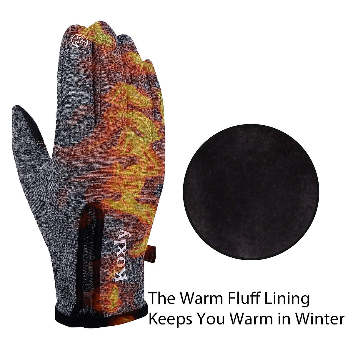 Koxly Winter Gloves Touch Screen Fingers Warm Gloves Insulated Anti-Slip Windproof Waterproof Cycling Riding Running Work for Men Women Mens Womens