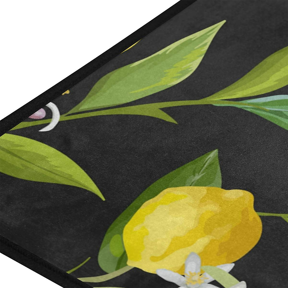 Blueangle Lemon Flower Pattern Professional Grade Anti-Fatigue Kitchen & Office Comfort Mat, 20x39, Non-Slip Bottom