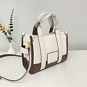 Large Capacity Tote Bag Women's Bag Color Blocking Tote Bag Handheld One Shoulder Messenger Letter Bag 1pc