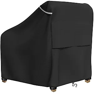 STARTWO Patio Chair Covers Outdoor Furniture Covers Waterproof Fit for 32" Lx 37" W x 36" H, Lounge Deep Seat Cover, Heavy Duty Chair Covers for Lawn Furnitures, Black