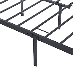 Full Size Platform Bed Frame with Headboard, Nordic Style Metal Bed Easy Assembly, Size 77.256.134.8 Inches