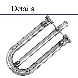 Folocy 14 1/2" x 6 1/4" Stainless Steel Gas Grill Burner Pipe Tubes BBQ Gas Grill Replacement Parts Accessories Kit for American Outdoor Grill 24NB, 24NG, 24NP, 24PC, 30NB, 30PC, 36NB, 36PC