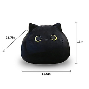 GOBEAUTY Black Plush Toy Pillow Cute Animal Cat-Shaped Stuffed Pillows Cushion Great Gifts for Birthday Valentines Day Christmas to Give Girlfriend Boyfriend, R14IXLVB230R37DSM5W