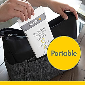 Medela Quick Clean Breast Pump and Accessory Wipes 30 Count, Resealable, Convenient and Hygienic On The Go Cleaning for Tables, Countertops, Chairs, and More