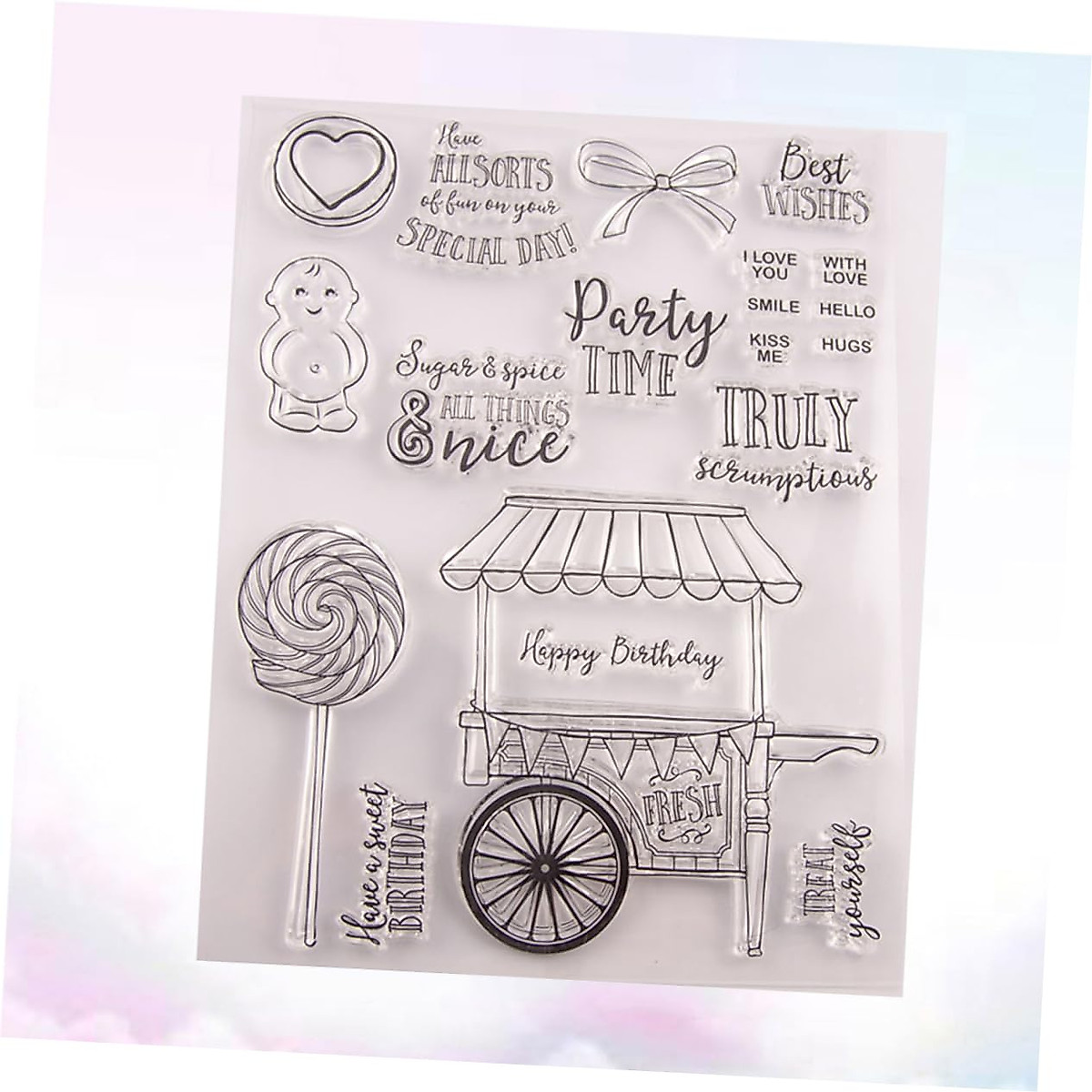 HEALEEP Stamp Sheets Christmas Scrapbook s DIY Scrapbooking Supplies Cling s Clear s Making Supplies Transparent s Postage s Upholstery Supplies Account Finished Chapter Ink Stamps