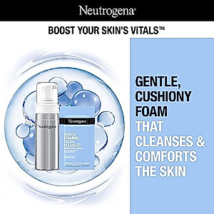 Neutrogena Reusable Gentle Foaming Facial Cleanser Starter Kit, Fragrance-Free Face Wash Concentrate is Gentle Enough for Sensitive Skin, 1 Reusable Pump Bottle & 1 Refill Pack, 7.5 fl. oz