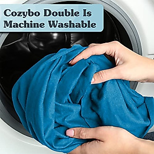 Yogibo CozyBo Double All-Season Blanket, Lightweight, Soft, Cozy, Sensory Blanket for Couch, Sofa Thick Throw Filled with Special FiBeads, Extra Large, Dark Grey